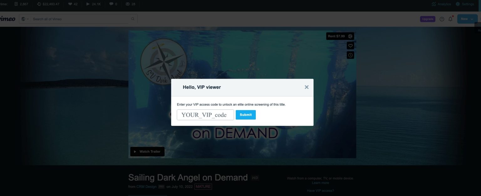 How to apply your VIP Code - Sailing Dark Angel
